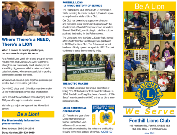 Join The Club – Fonthill Lions Club
